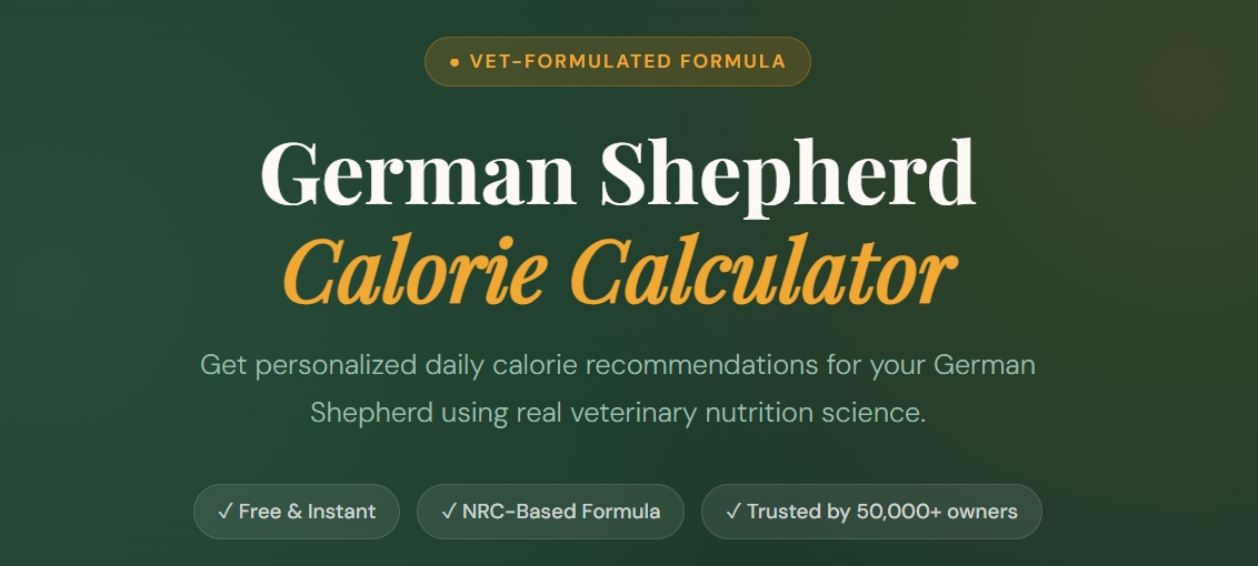 German Shepherd Calorie Calculator - German Shepherd